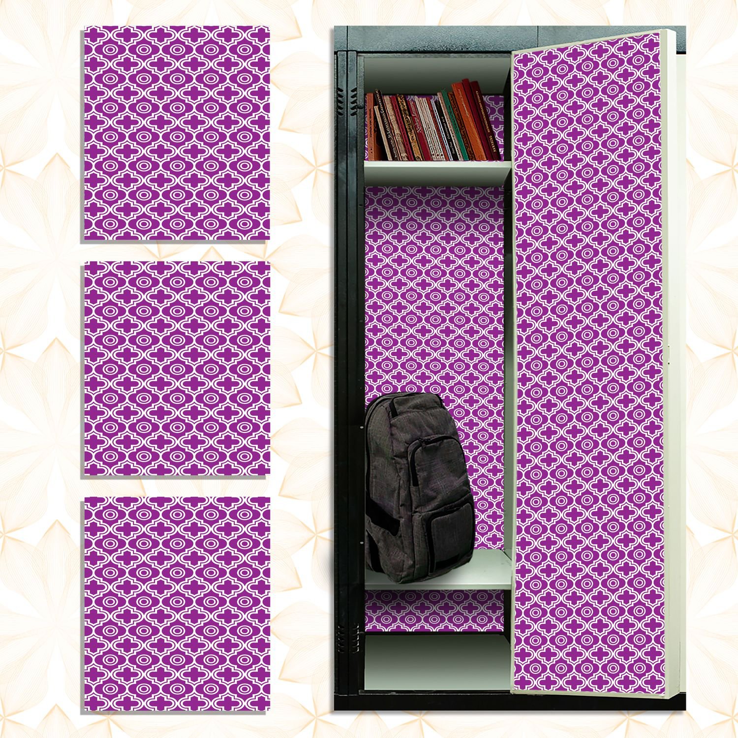 Locker Wallpaper Magnetic - Pack of 3 Sheets - (Geometric) (vg 014)
