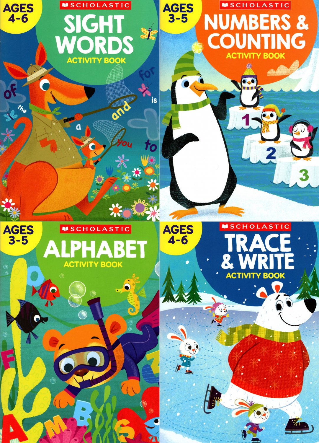 Scholastic - Sight Words, Trace & Write, Alphabet, Number & Counting ...