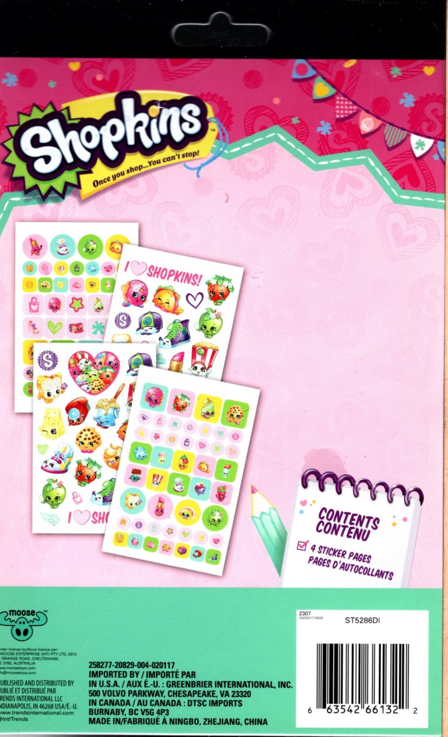 Shopkins - Stickerland - Sticker Book over to 100 Stickers