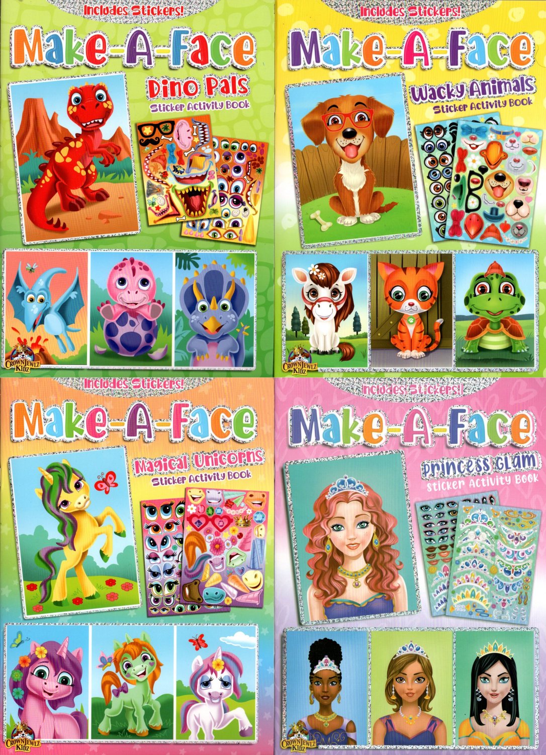 Make-A-Face - Dino Pals, Wacky Animals, Magical Unicorns, and Princess ...