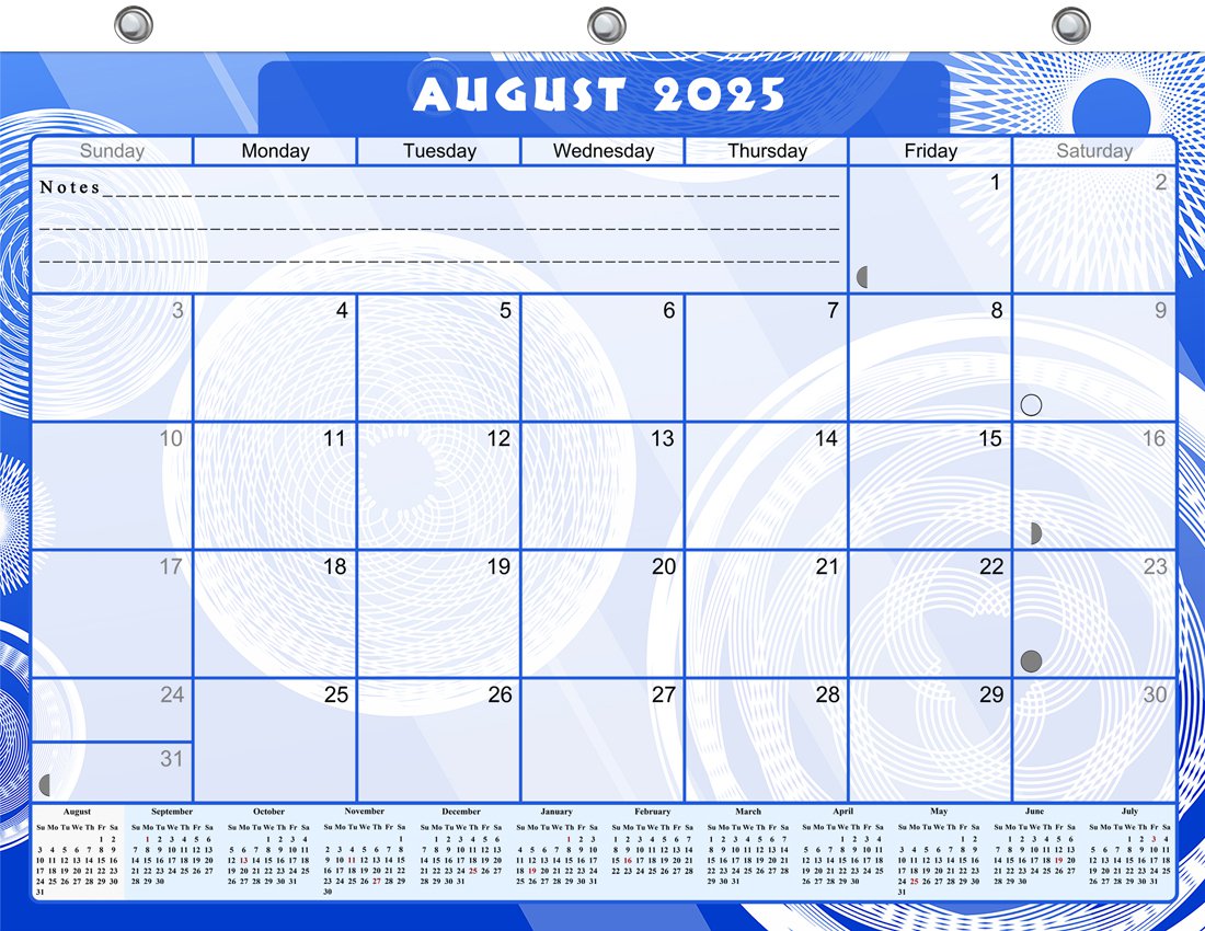 2025 - 2026 Academic Year 12 Months Student Calendar / Planner for 3 ...