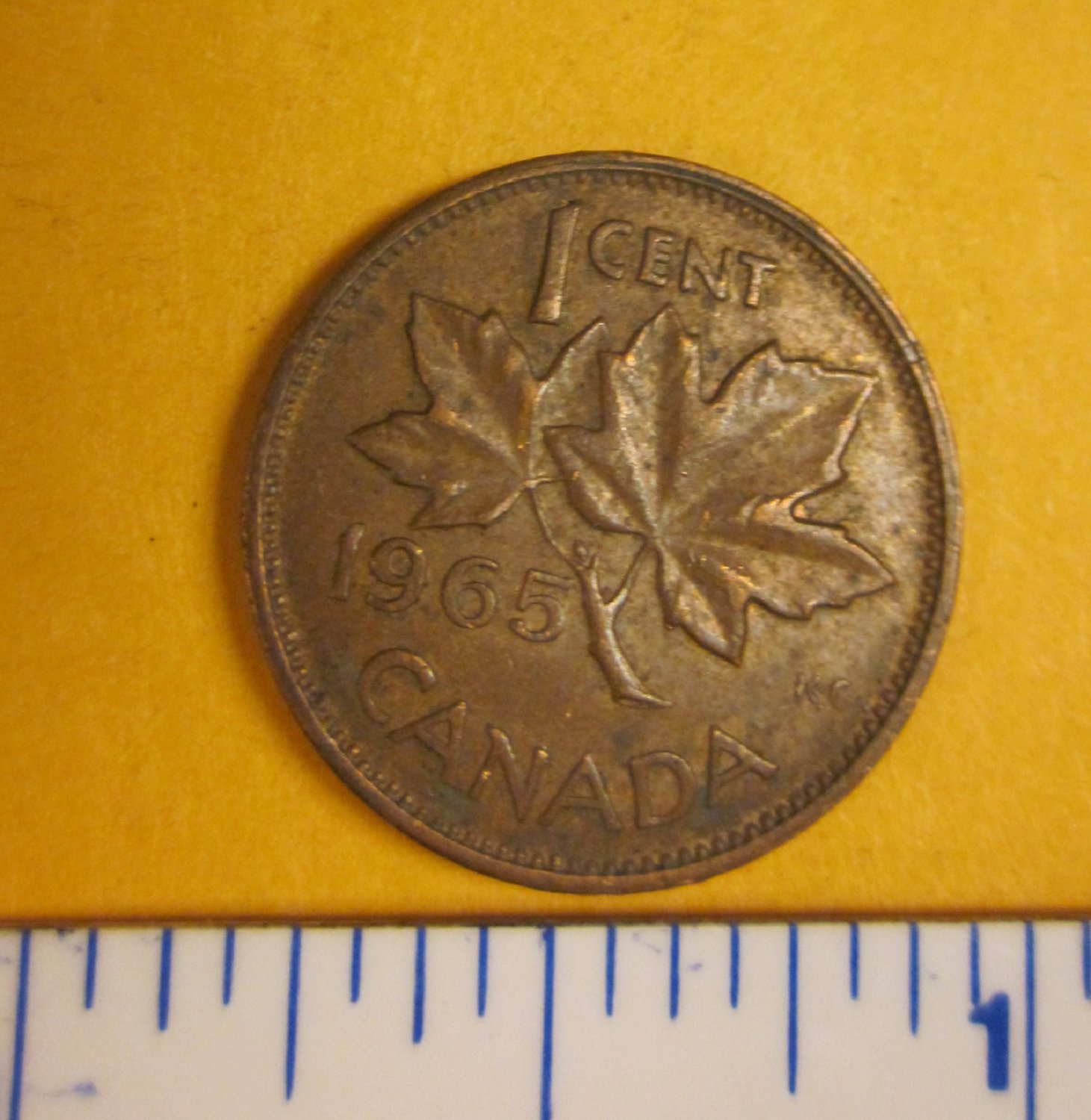 Canada 1965 1 Cent Copper One Canadian Penny ELIZABETH II #3
