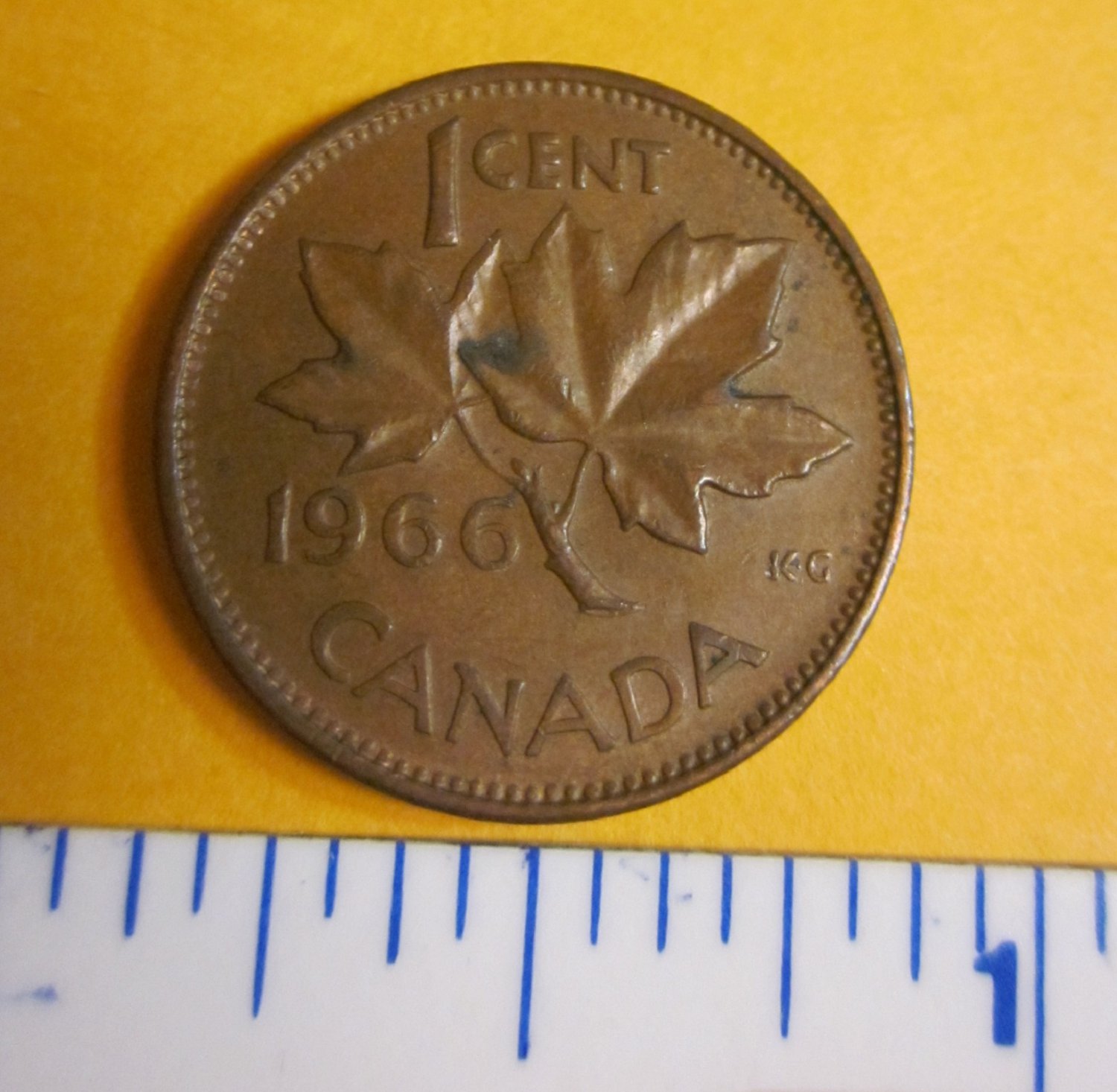Canada 1966 1 Cent Copper One Canadian Penny #3 ELIZABETH II