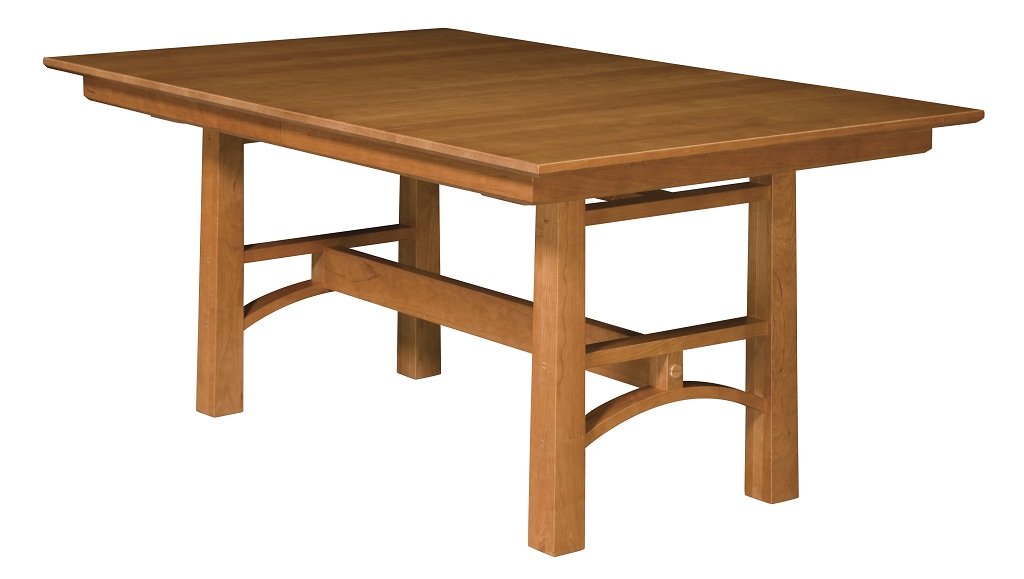 Amish Transitional Trestle Dining Table Solid Wood 42" x 72"