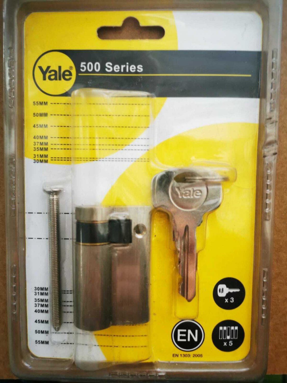YALE 50 MM - HALF CYLINDER DOOR LOCK SINGLE SIDE CYLINDER EURO