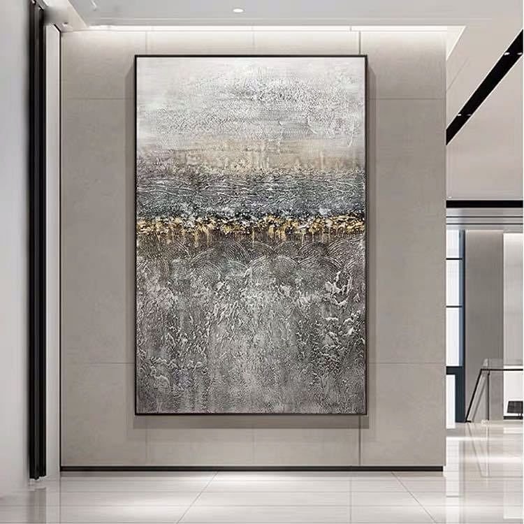 Handmade Abstract Oil Painting Wall Art Modern Bright Color Abstract ...