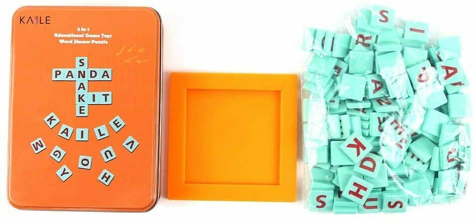KAILE Waterproof Scrabble Tiles, Scrabble Game, A-Z Scrabble Letters ...