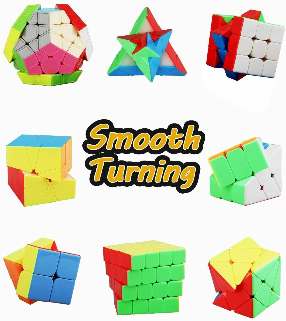 STEAM Life Educational Speed Cube Set 8 Pack Magic Cube | Includes ...