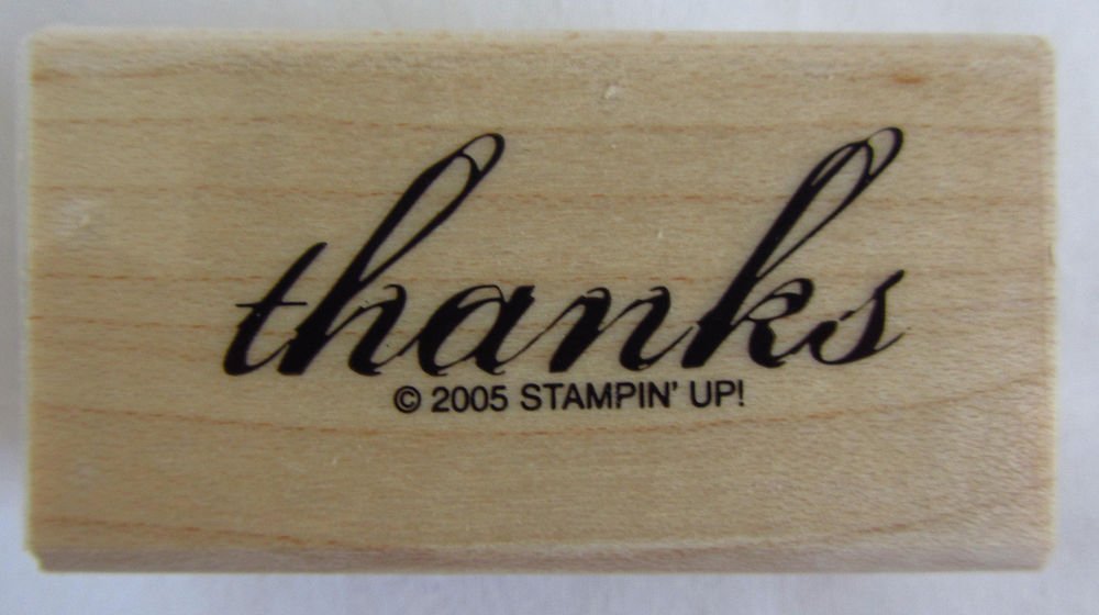 Stampin Up Thanks Much Appreciated Collection Retired Mounted Stamp ...