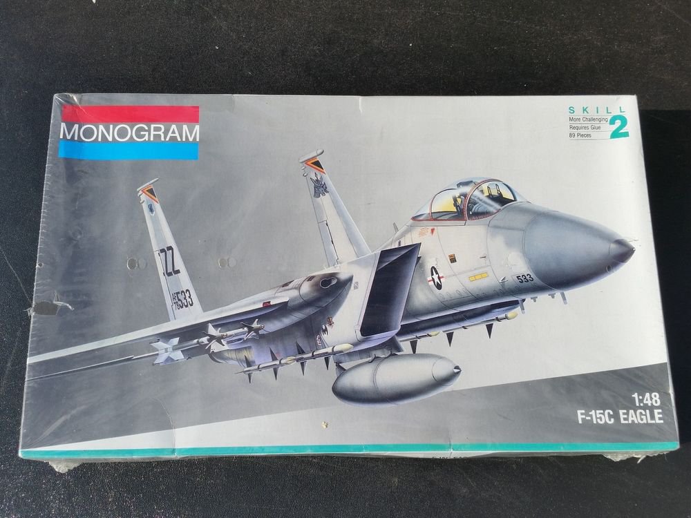 Monogram 1:48 scale USAF F-15C Eagle model kit skill level 2 #5823 1991 ...