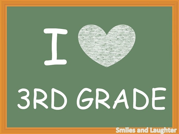 I Love Third Grade, Printable Poster