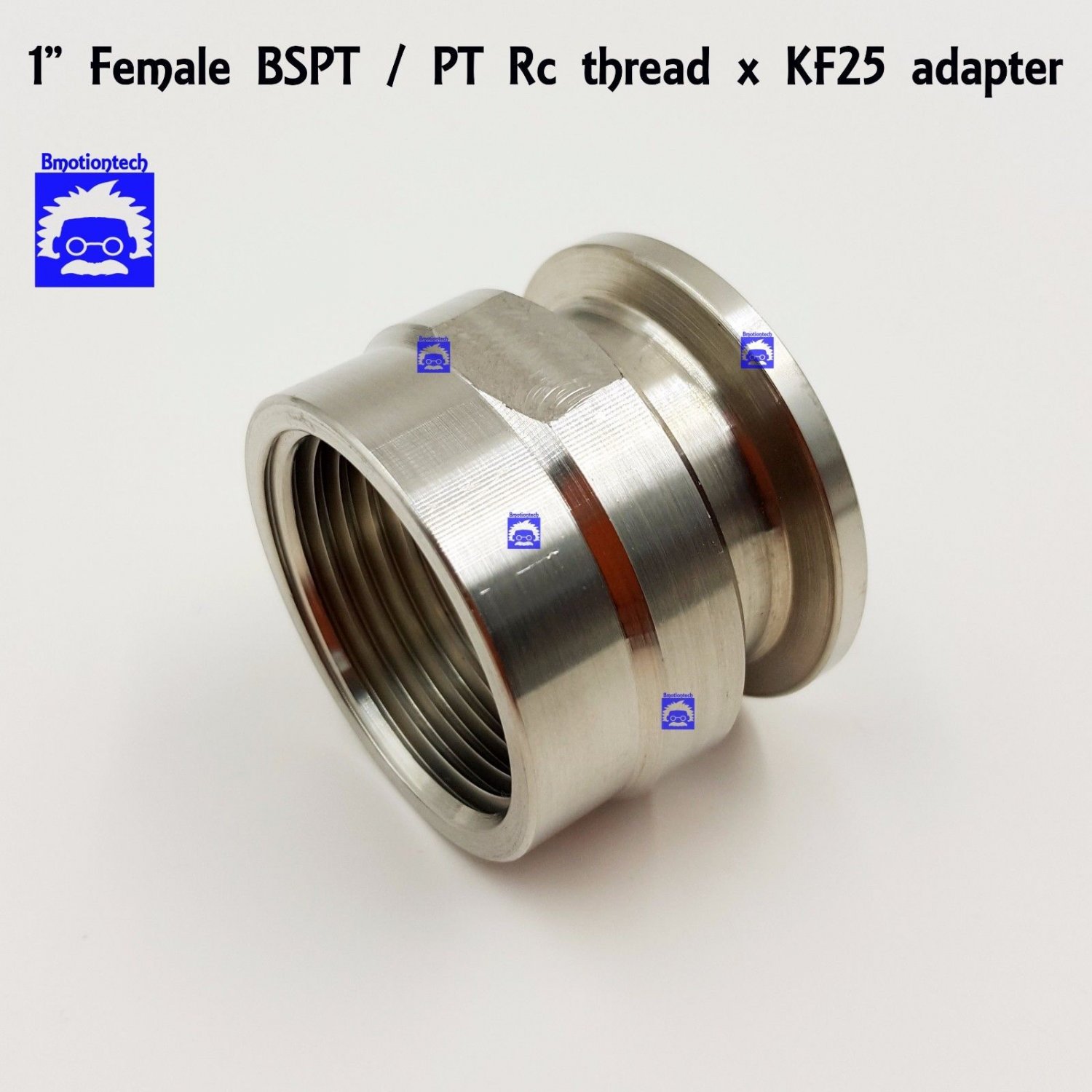 Female BSPT 1" X KF-25 stainless steel vacuum adapter BSPT = PT Rc thread