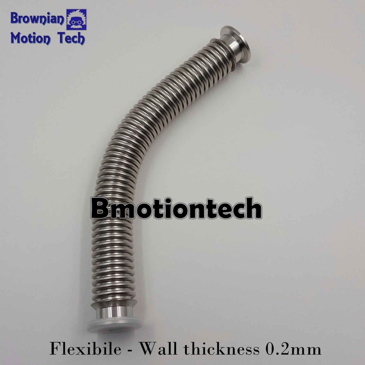 KF25 flange Stainless steel 304 vacuum flexible bellow hose wall thk ...