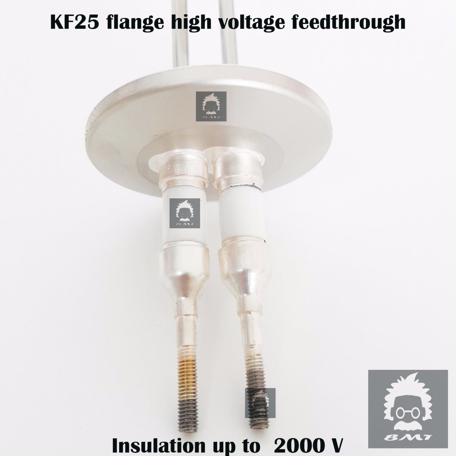 KF25 flange electrical high voltage vacuum feed-through 2 Pole ...