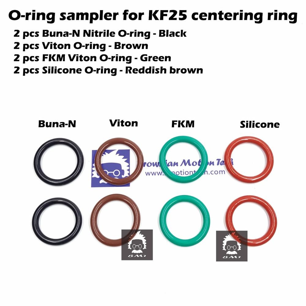 O-ring sampler for KF25 flange centering ring Buna Viton FKM Silicone 2 ...