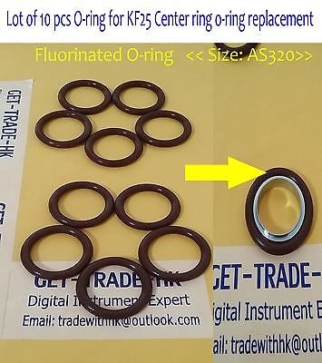 10 pcs KF25 flange centering ring O-ring / Material = Buna-N / Size AS-320