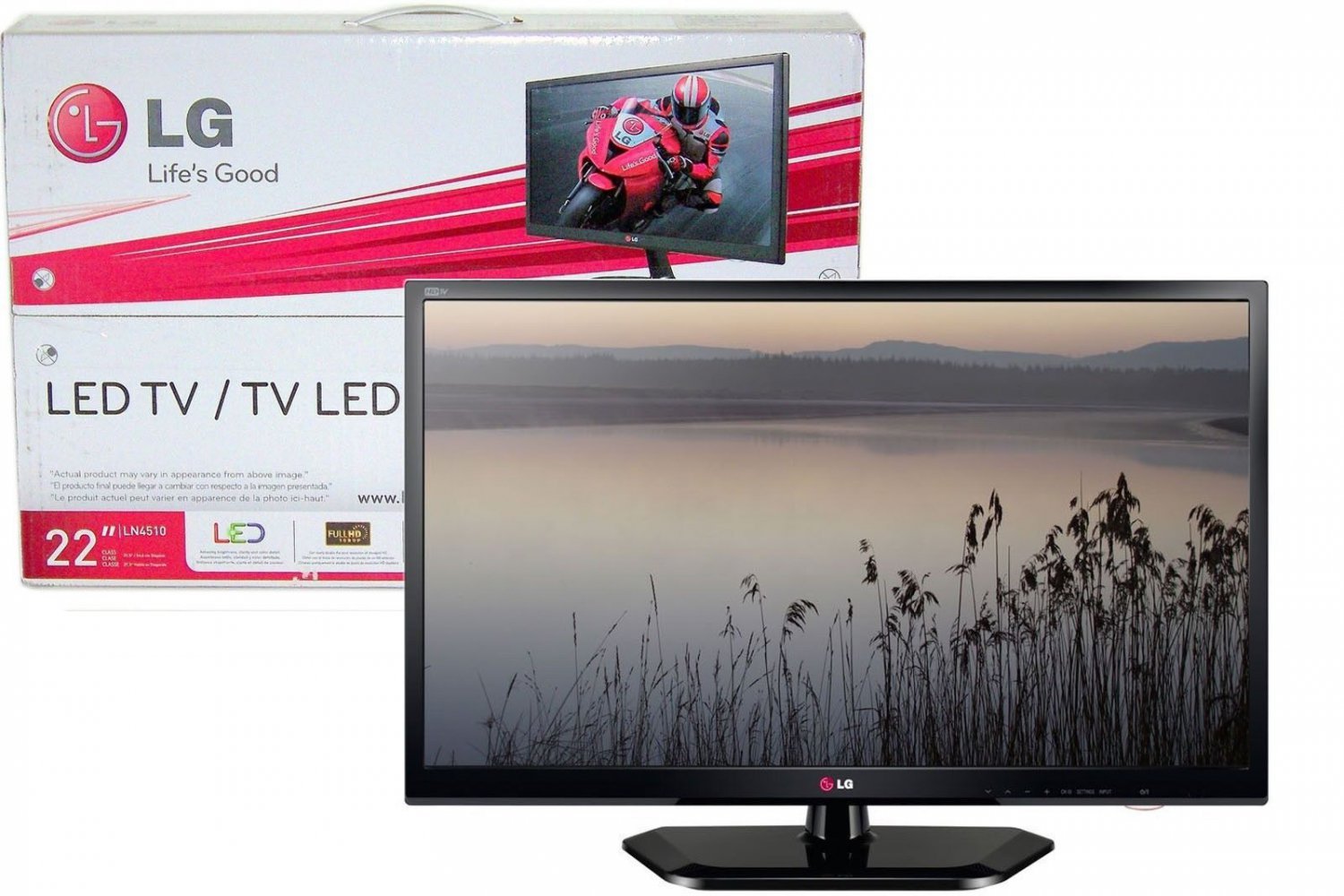 New LG 22IN 1080P Full HD LED TV HDMI Picture Wizard Energy Star 22LN4510