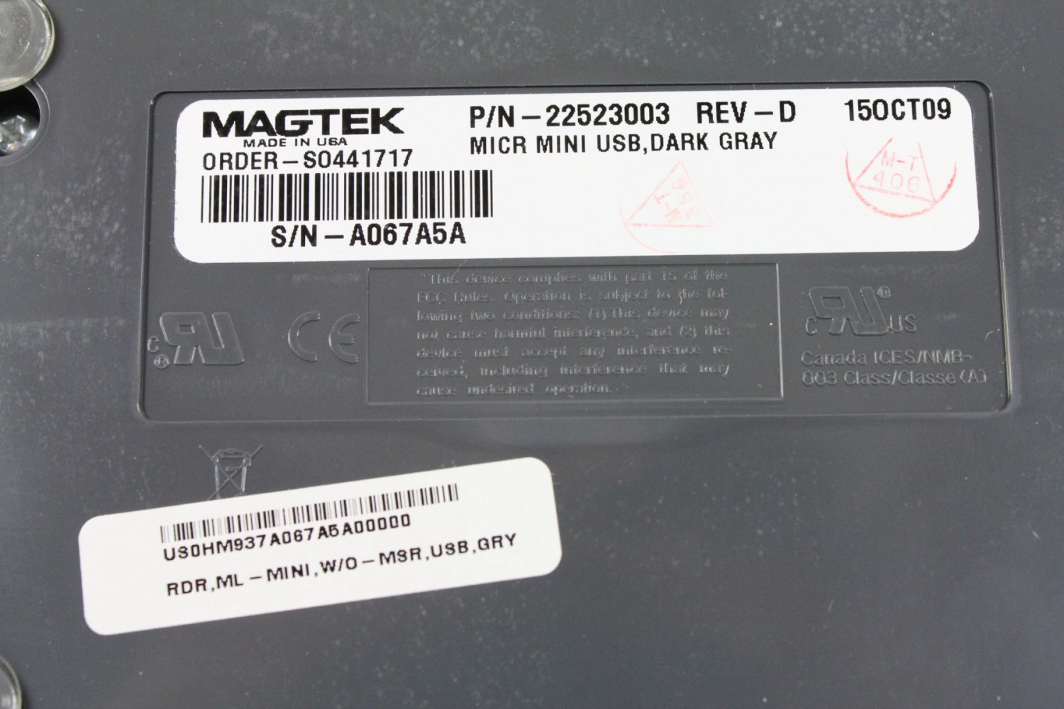 New MAGTEK 22523003 GREY MINI USB MICR CHECK READER WITH AC ADAPTER