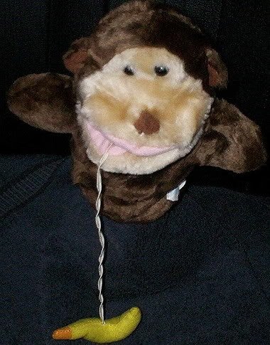BROWN MONKEY PUPPET NEW Kids ZOO APE Toss & Catch Banana CHILDREN'S ...