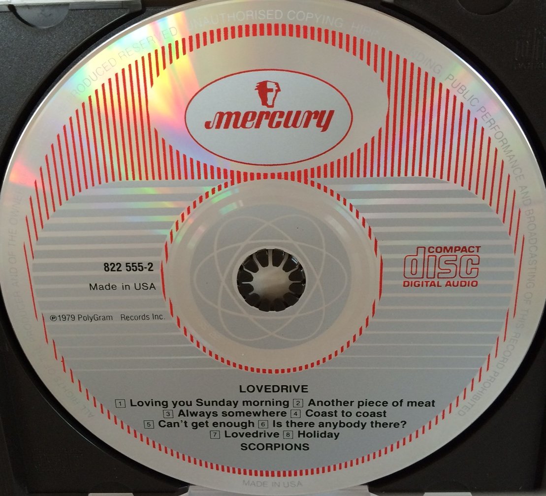 Scorpions - Lovedrive (822 555-2 M-1) U.S.A. Atomic 1st press
