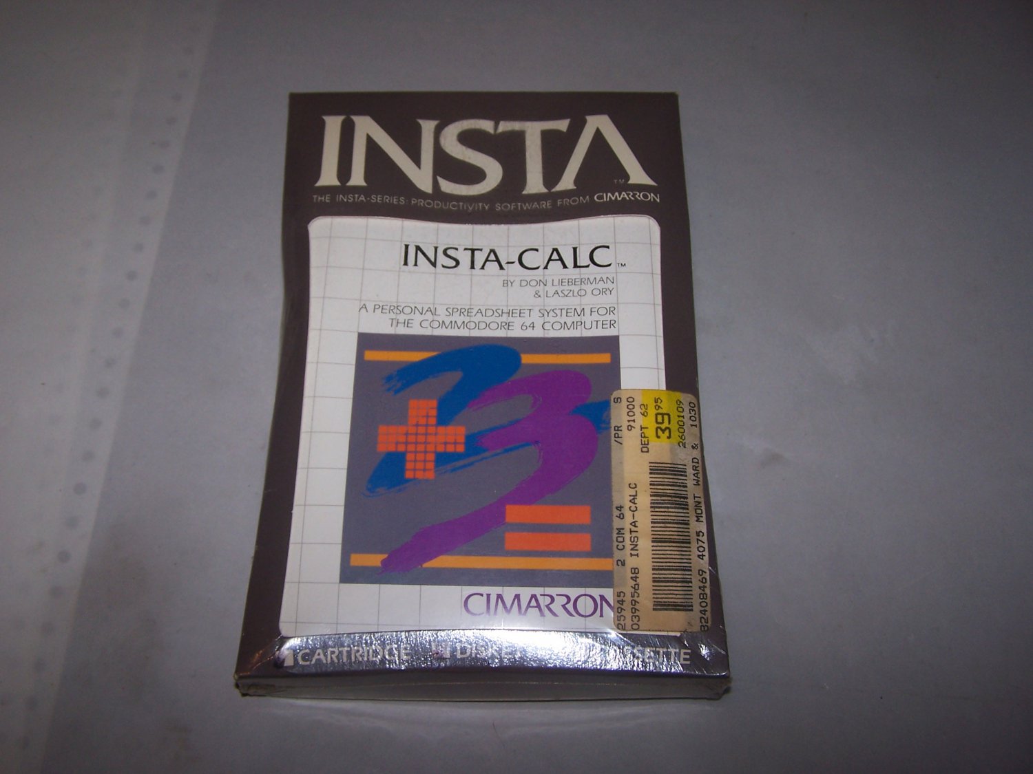 insta calc commodore 64 128 personal spreadsheet NIB chimarron