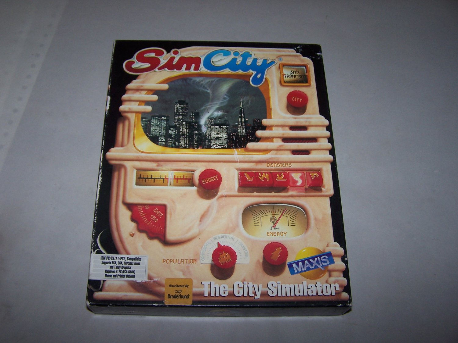 sim city 1989 broderbund PC game