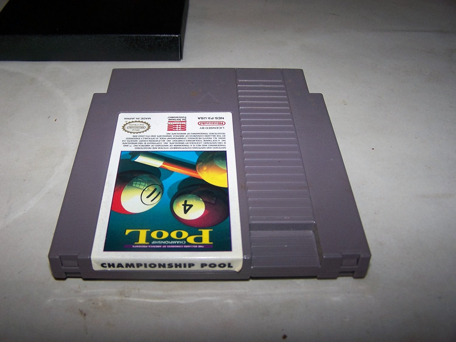 championship pool nes game 1993 mindscape with box