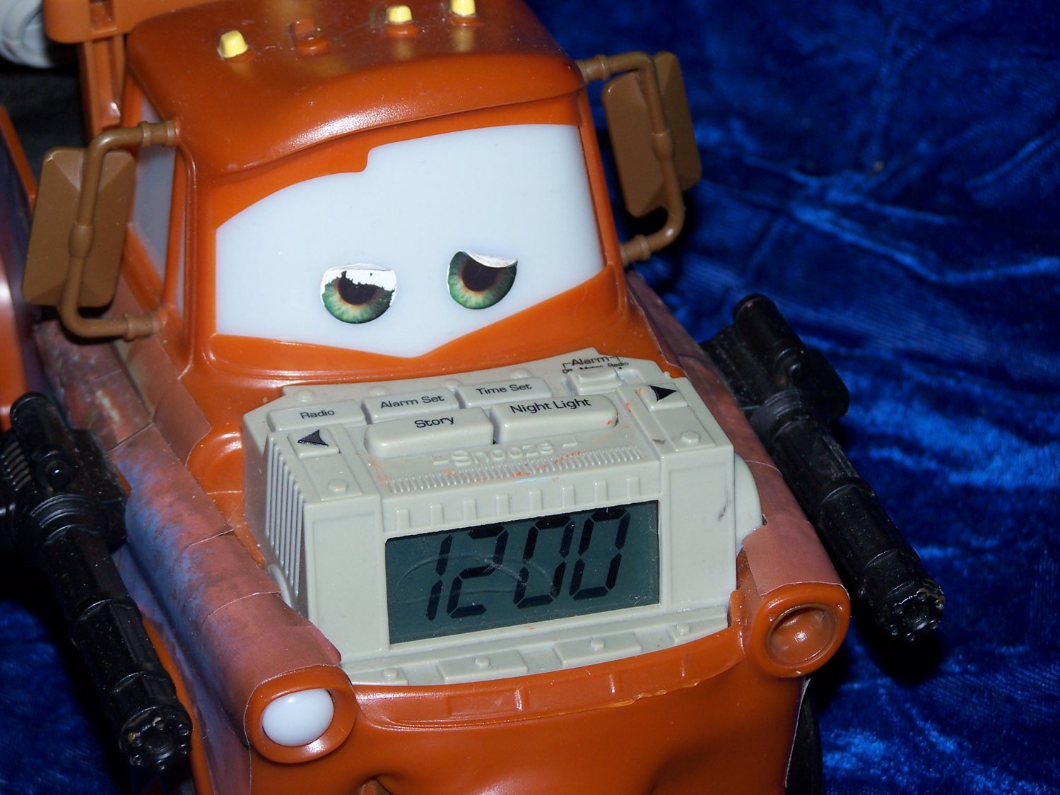 tow mater clock radio alarm night light