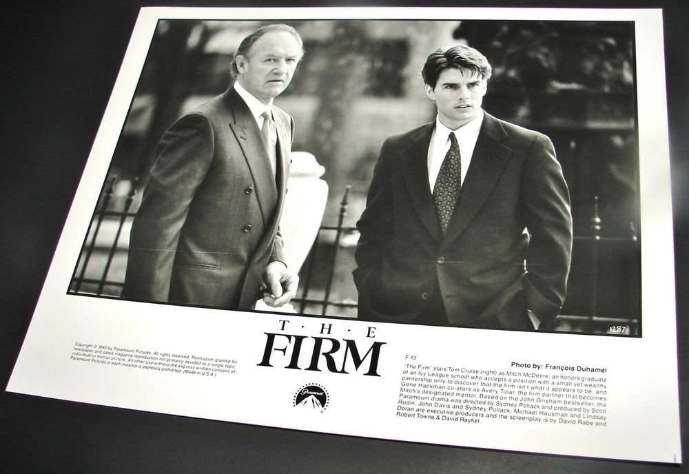 1993 Movie THE FIRM Press Kit 8x10 Photograph Tom Cruise Gene Hackman F-13