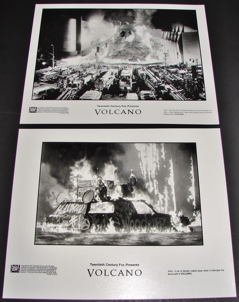 2 1997 VOLCANO Movie Press Kit Photos Lava Flow Fire Trucks Explosions