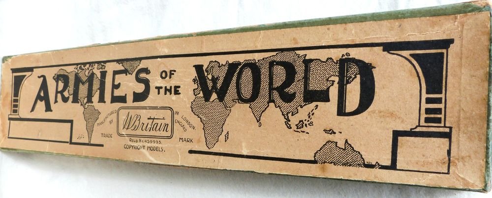 ANTIQUE SOLDIERS BOX BRITAINS ARMIES OF THE WORLD SOLDIER BRITISH ...