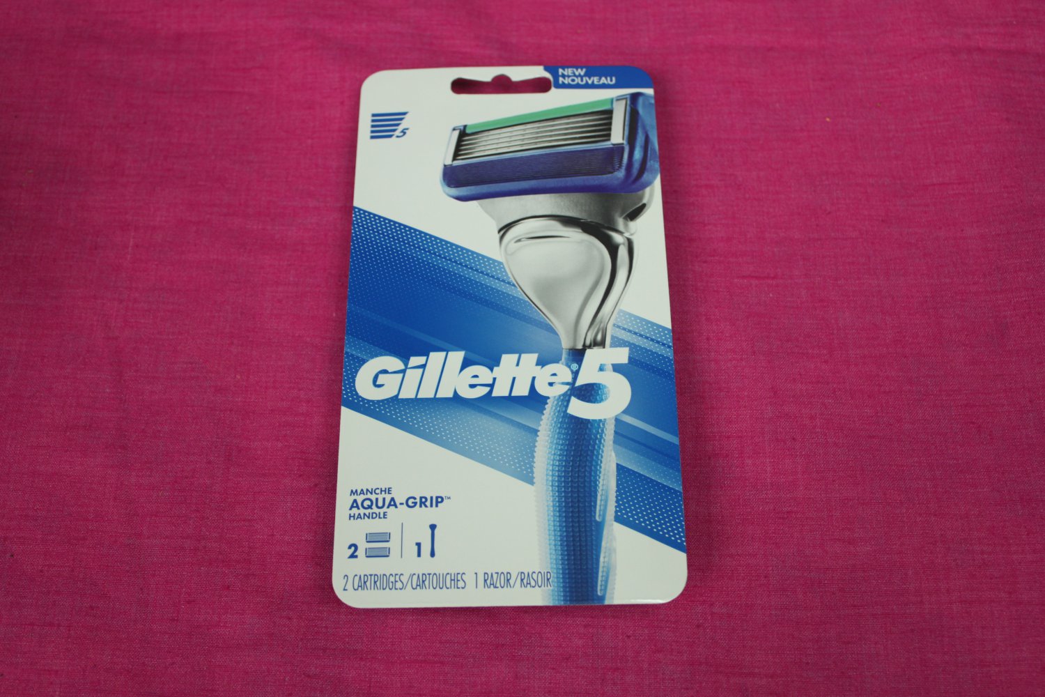 Gillette 5 Aqua Grip Razor with 2 Cartridges