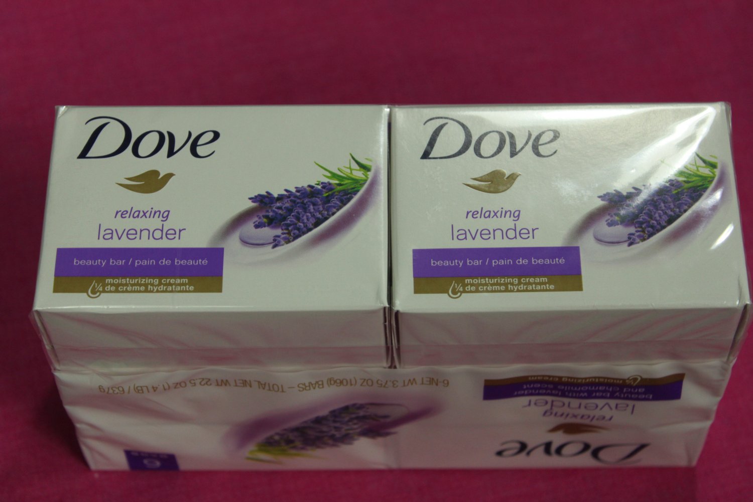 Dove Relaxing Lavender Bar Soap Pack Of 6 Bars