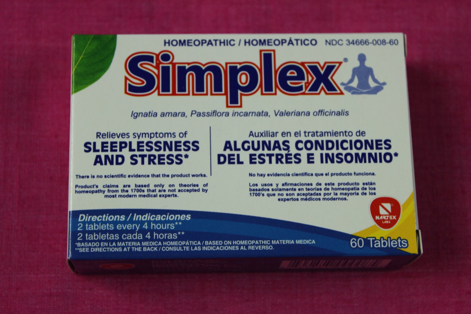 Simplex Homeopathic Relieves Symptoms of Sleeplessness and Stress 60 ...