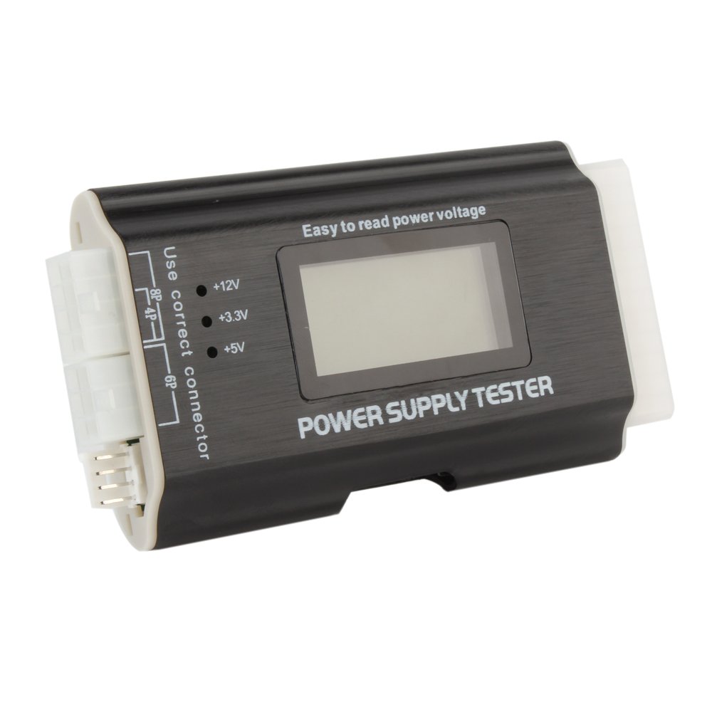 24/20 4/6/8 PIN LCD Computer PC Power Supply Tester For FLOPPY ATX BTX ...