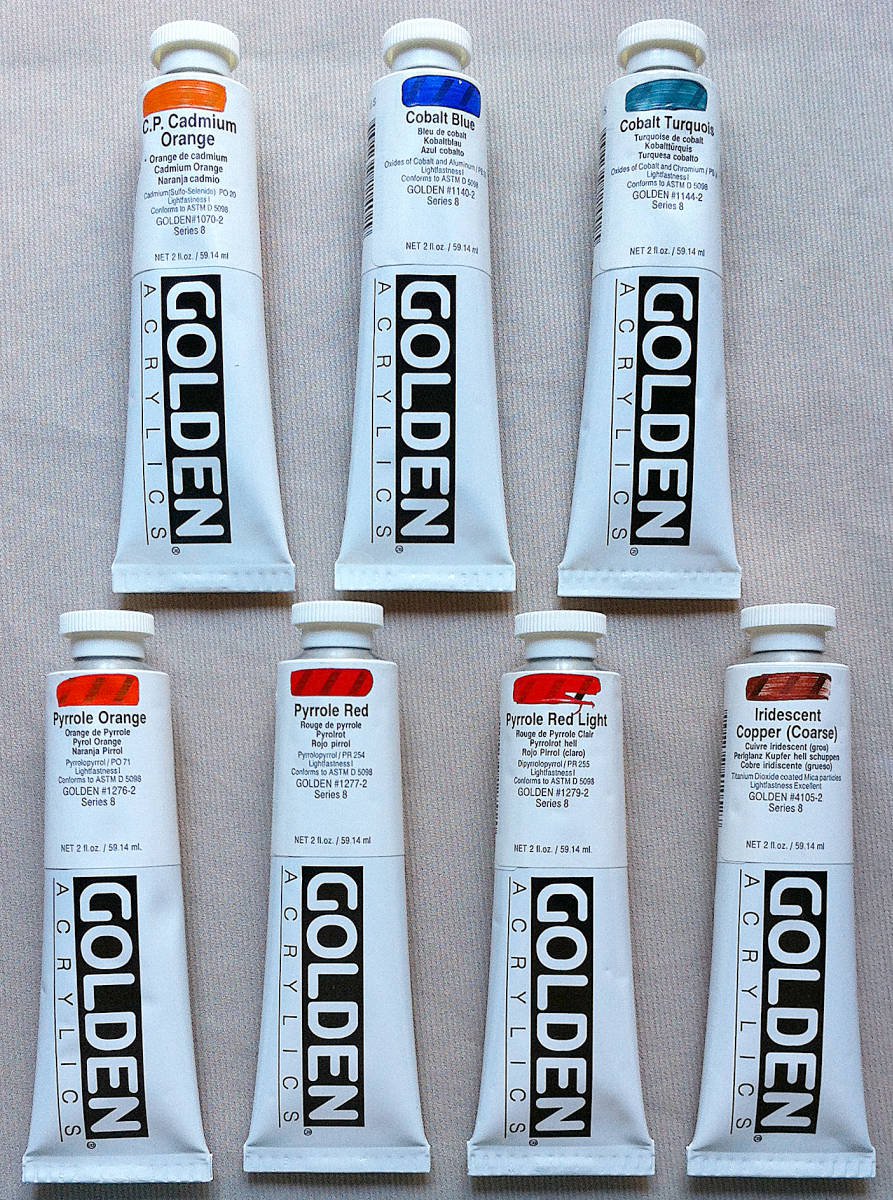 Golden Artist Colors Lot of 80 2 fl. oz. (59.14 ml) acrylic paint tubes