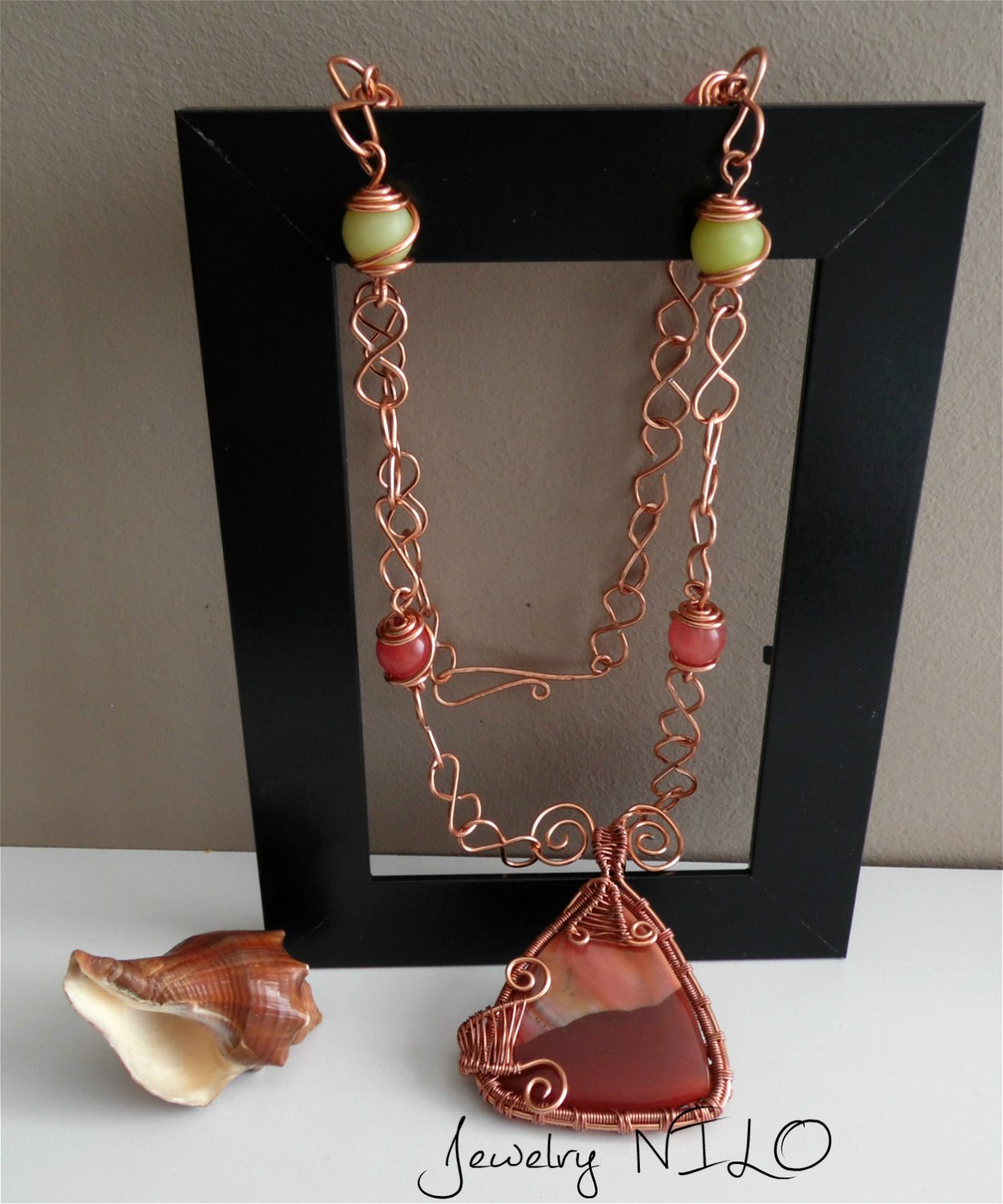 Wire Wrapped Jewelry, Wire Wrapped Necklace,Handmade Wire Wrapped ...
