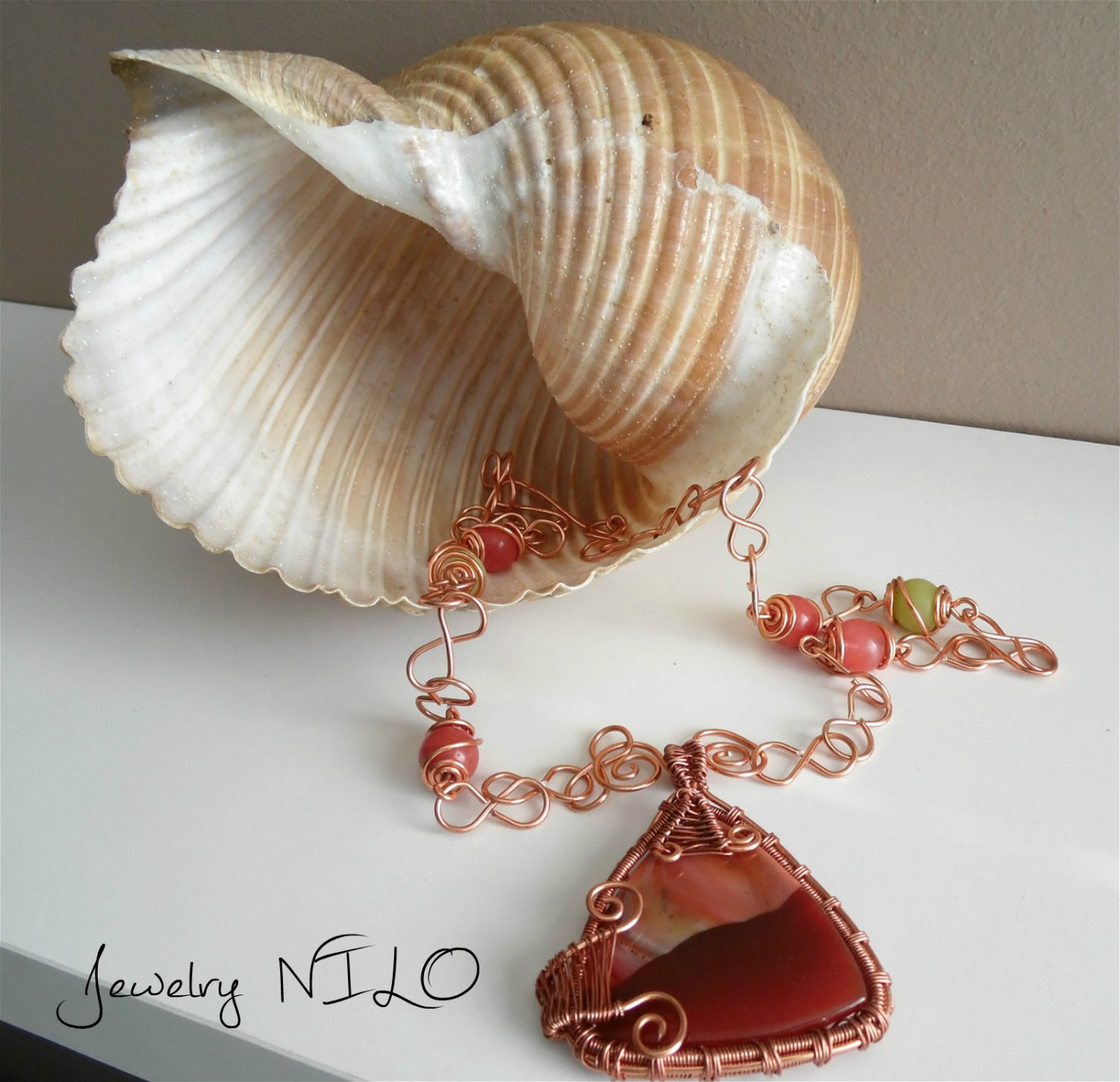 Wire Wrapped Jewelry, Wire Wrapped Necklace,Handmade Wire Wrapped ...