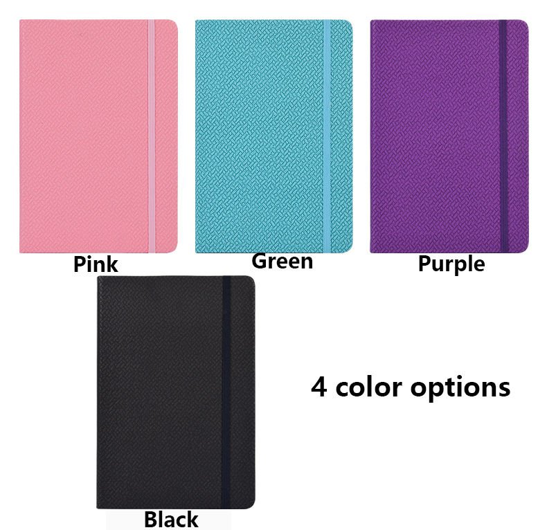 Banded Leather Hardcover Notebook, Lined Paper Journal Ruled Book, A5 ...