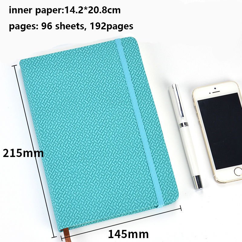 Banded Leather Hardcover Notebook, Lined Paper Journal Ruled Book, A5 ...