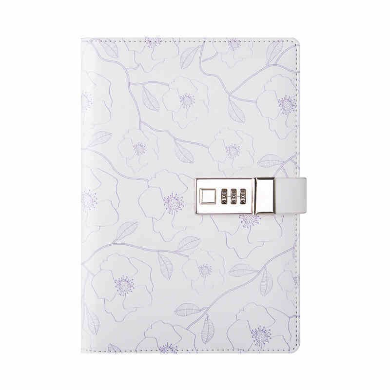 A5 Secret Diary With Lock For Girl Combination Password Journal Flower ...