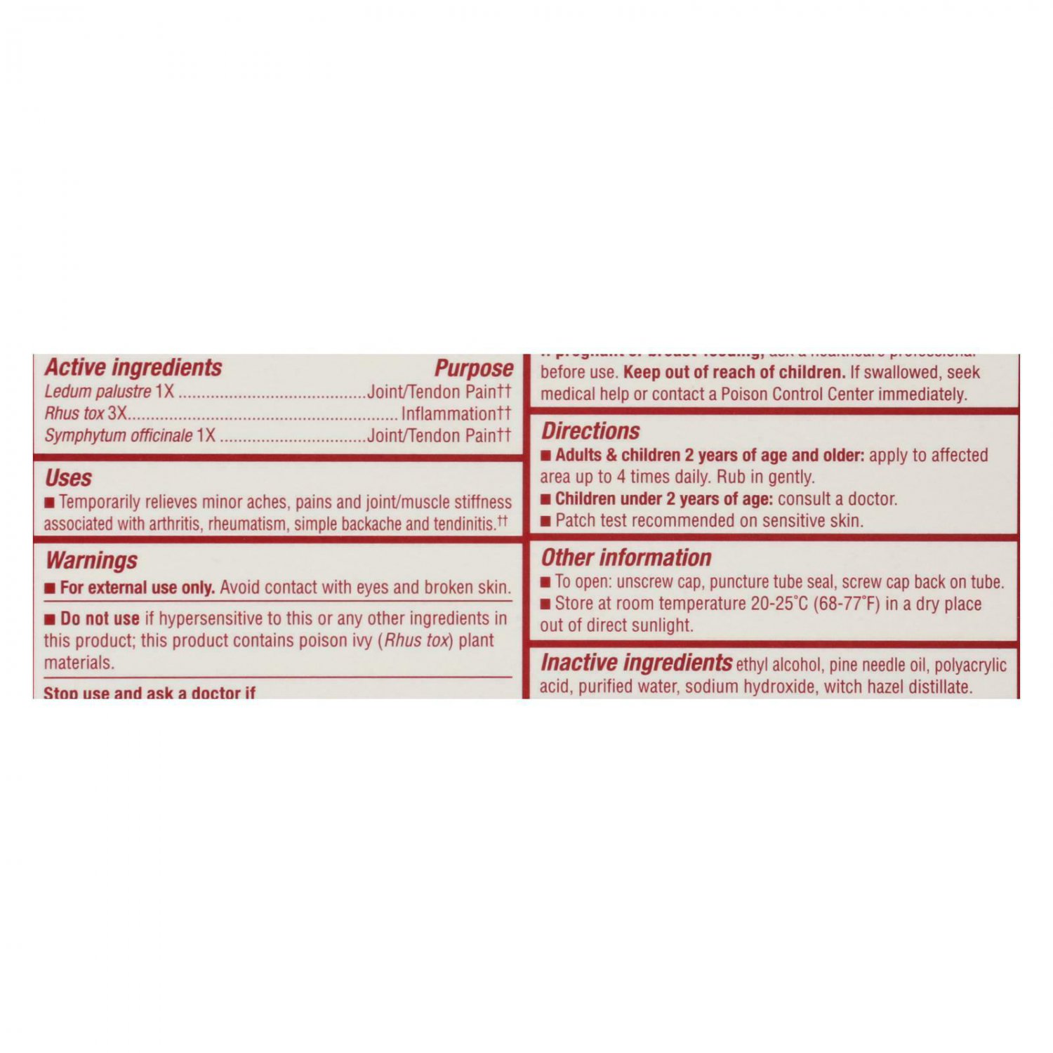 Boericke and Tafel - Triflora Arthritis Gel - 1 oz