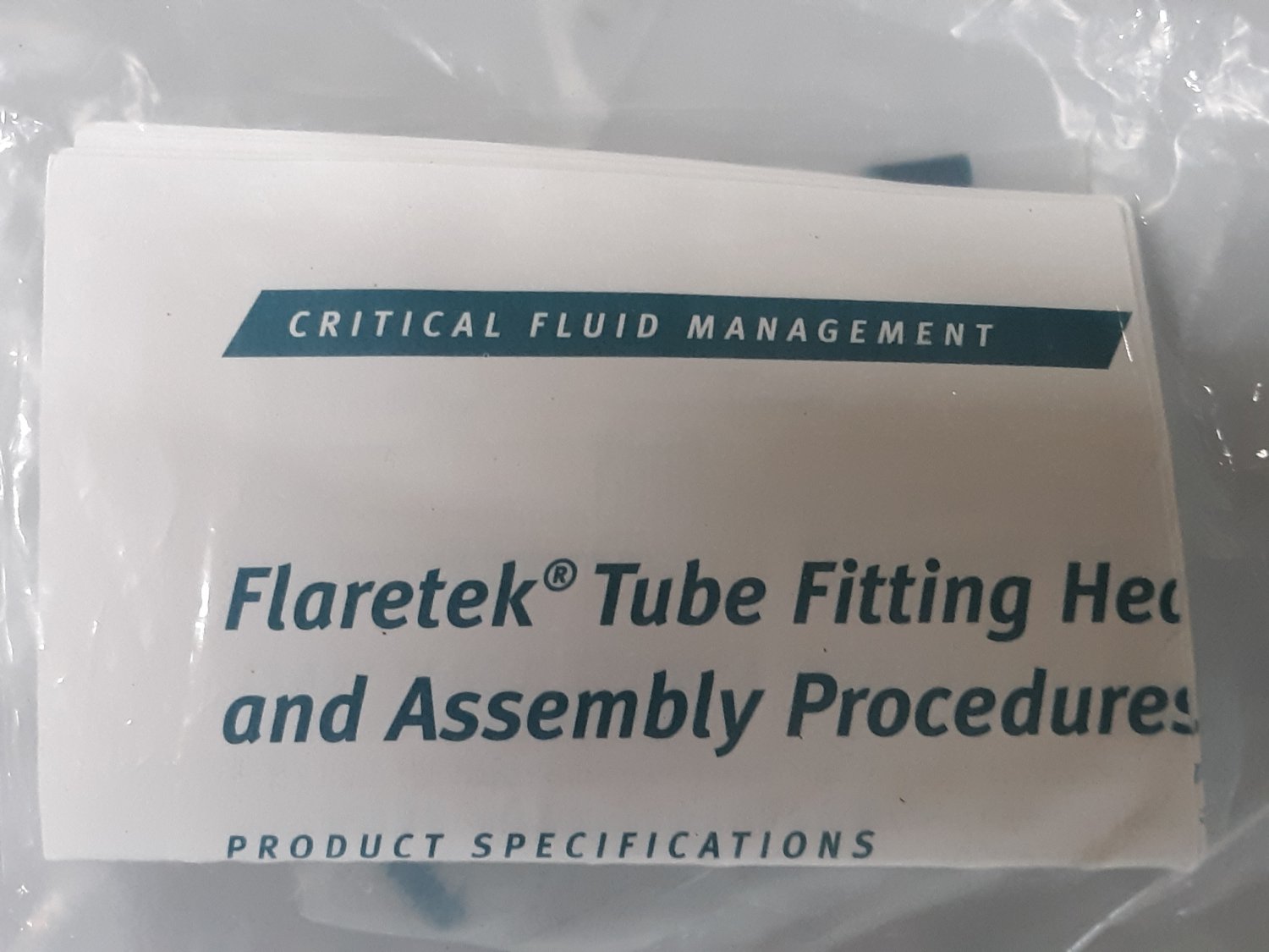 NIB Entegris (Fluoroware) C4-4FN-1 Flaretek straight adapter, MNPT.