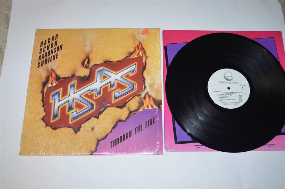 HSAS Hagar Schon Aaronson Shrieve Through the Fire Vinyl Record LP Shrink