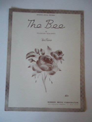 Vintage The Bee Francois Schubert for Piano Sheet Music