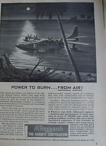 1950s Garrett / AiResearch / Convair XP5Y-1 (R3Y Tradewind) ad