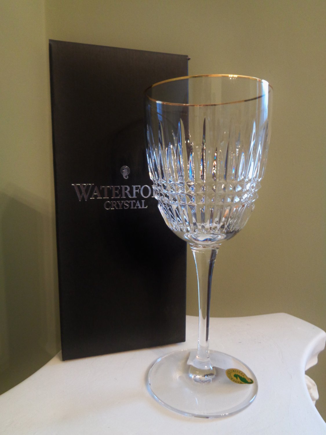 Waterford Lismore Diamond Gold Goblet Waterford Lismore Diamond Gold Goblet
