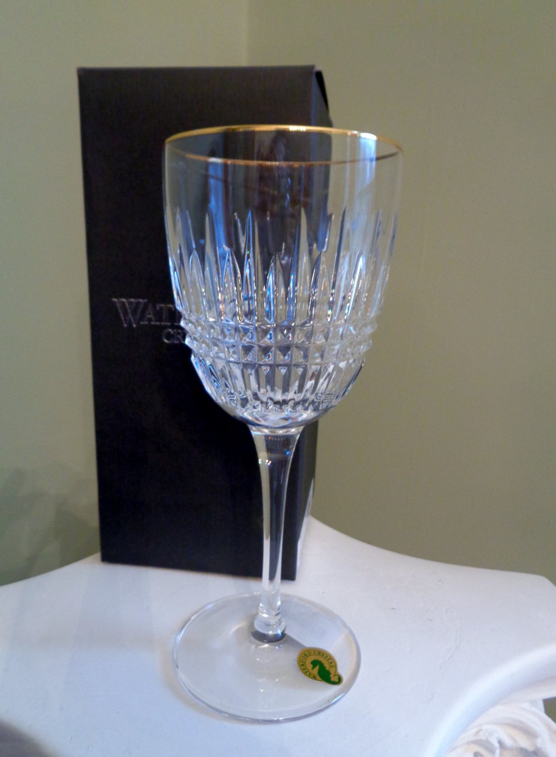 Waterford Lismore Diamond Gold Goblet Waterford Lismore Diamond Gold Goblet