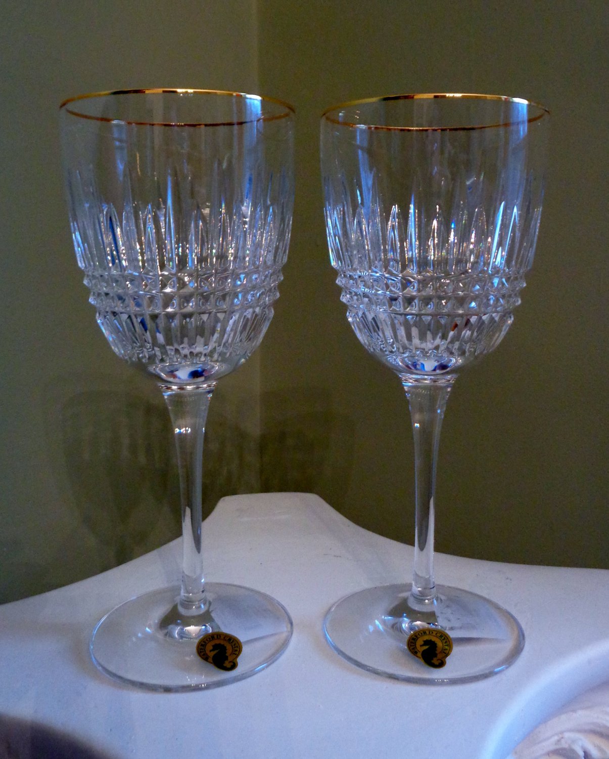 Waterford Lismore Diamond Gold Goblet Waterford Lismore Diamond Gold Goblet