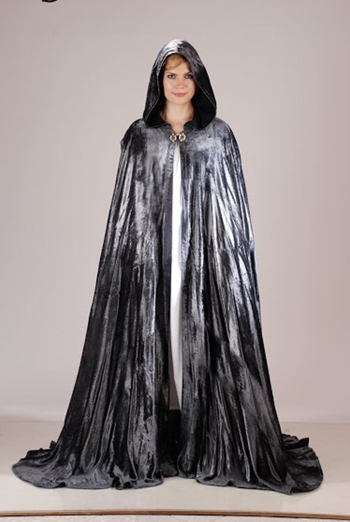 High Quality Deluxe Grey Cloak Midnight Fantasy Medieval Renaissance ...